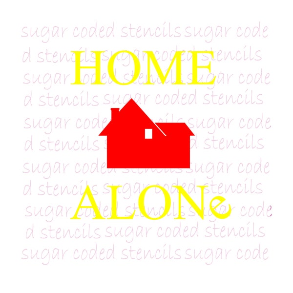 Home Alone Stencil - Etsy