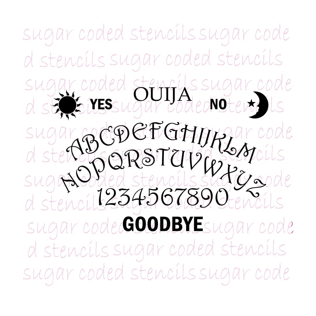 Ouija Board Spirit Board Silk Screen Cookie Stencil Etsy