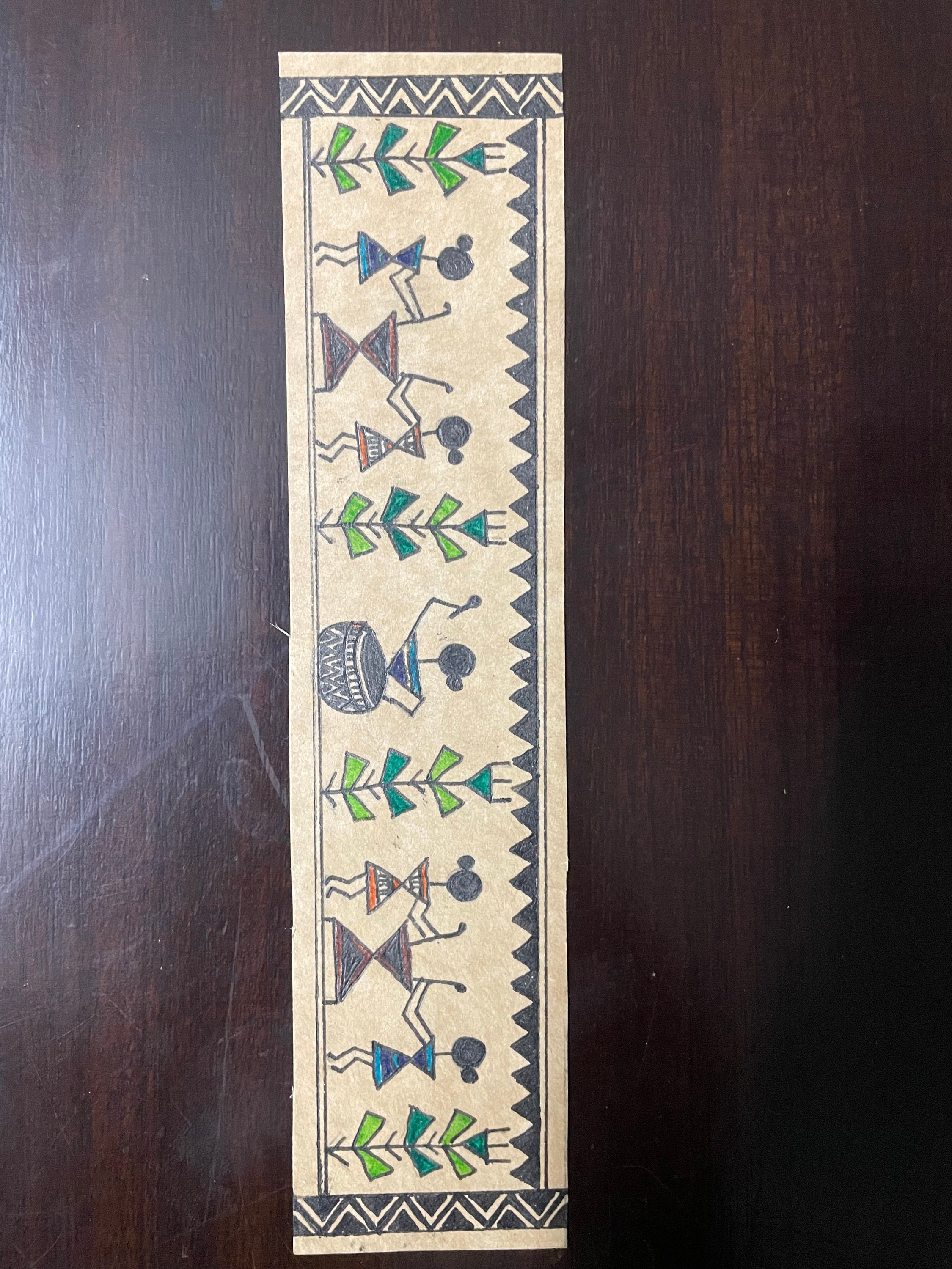Customisable Hand Painted Warli Art Book Marks - Etsy