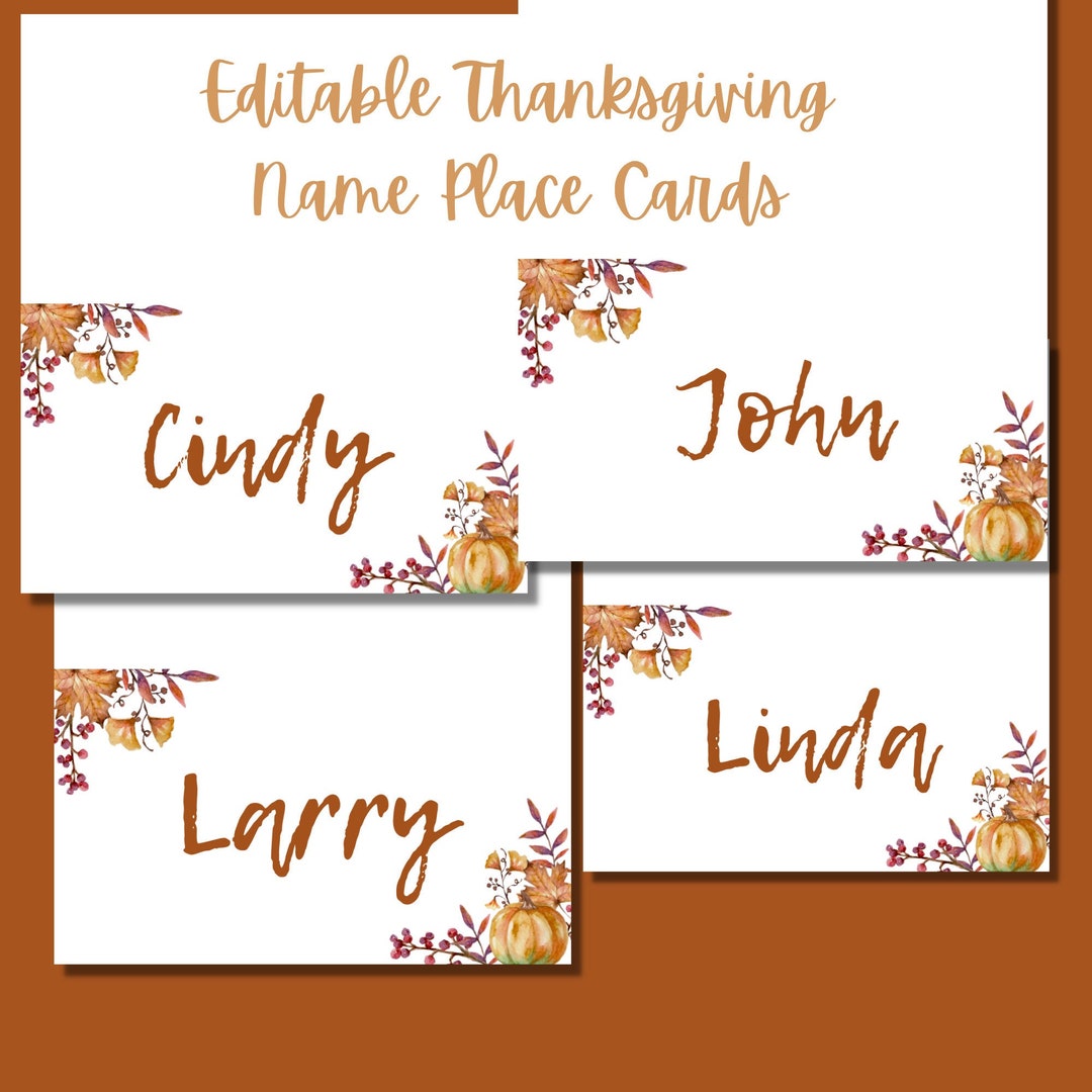 Food Tent Template, Buffet Dish Label Cards, Editable Place Cards ...