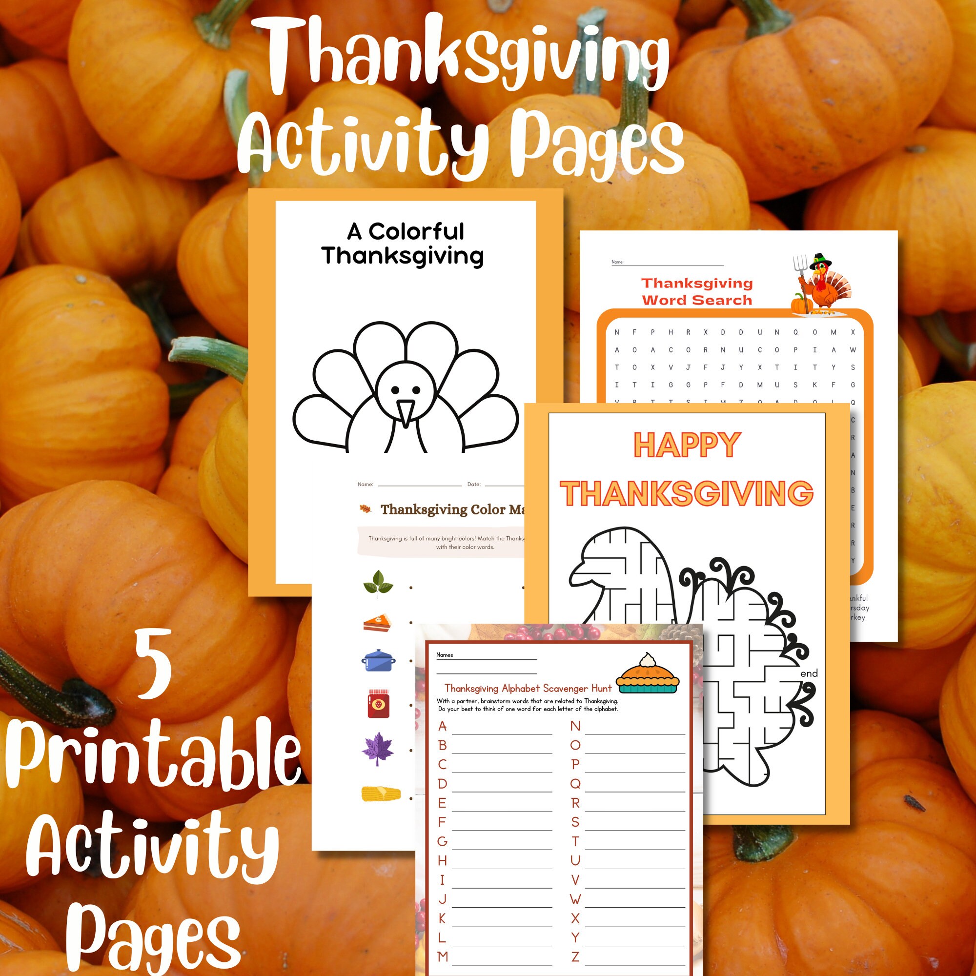 Printable Fall Activities for Kids, Homeschool Worksheets, Autumn ...
