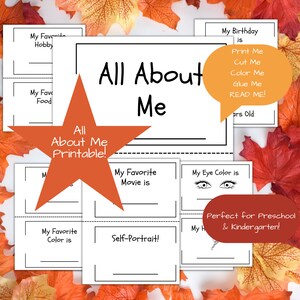 Student About Me, All About Me Printable Back to School, First Day of ...