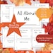 Student About Me, All About Me Printable Back to School, First Day of ...