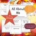 Student About Me, All About Me Printable Back to School, First Day of ...