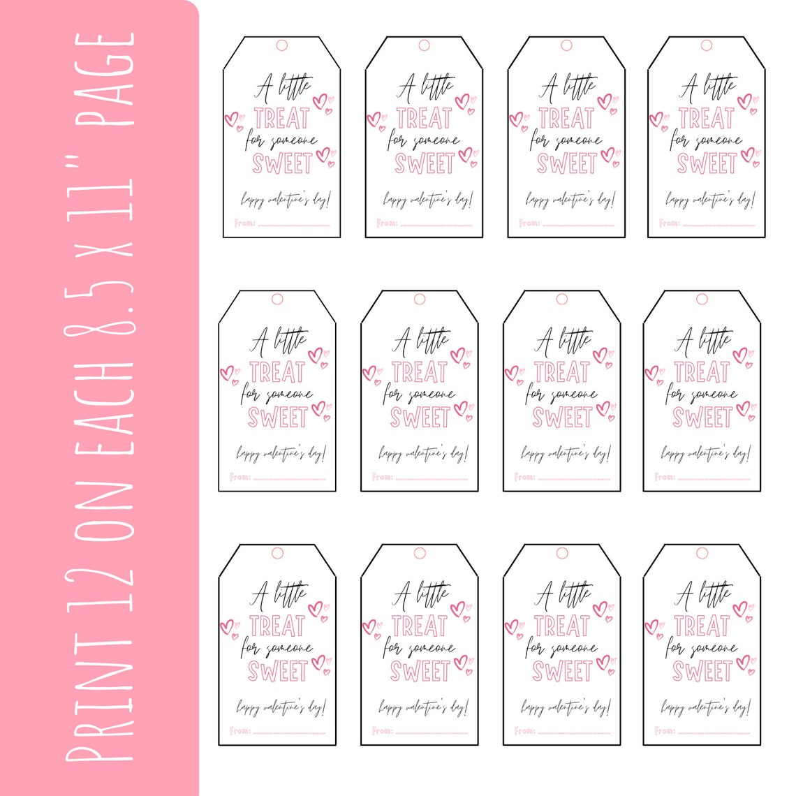 Valentines Day Gift Tags Gift Tags for Valentine's Day Printable PDF ...