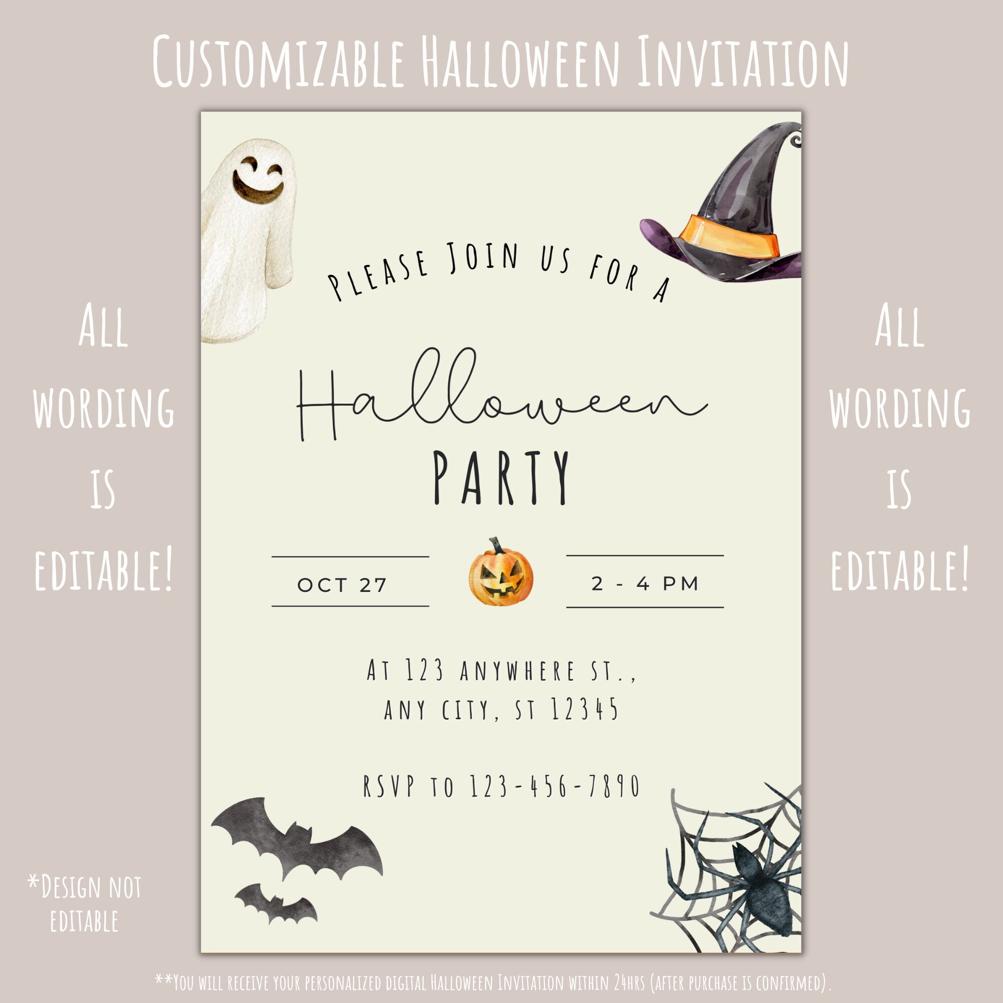 Halloween Invitation, Halloween Invite, Spooktacular Halloween ...