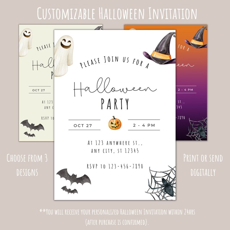 Halloween Invitation, Halloween Invite, Spooktacular Halloween ...