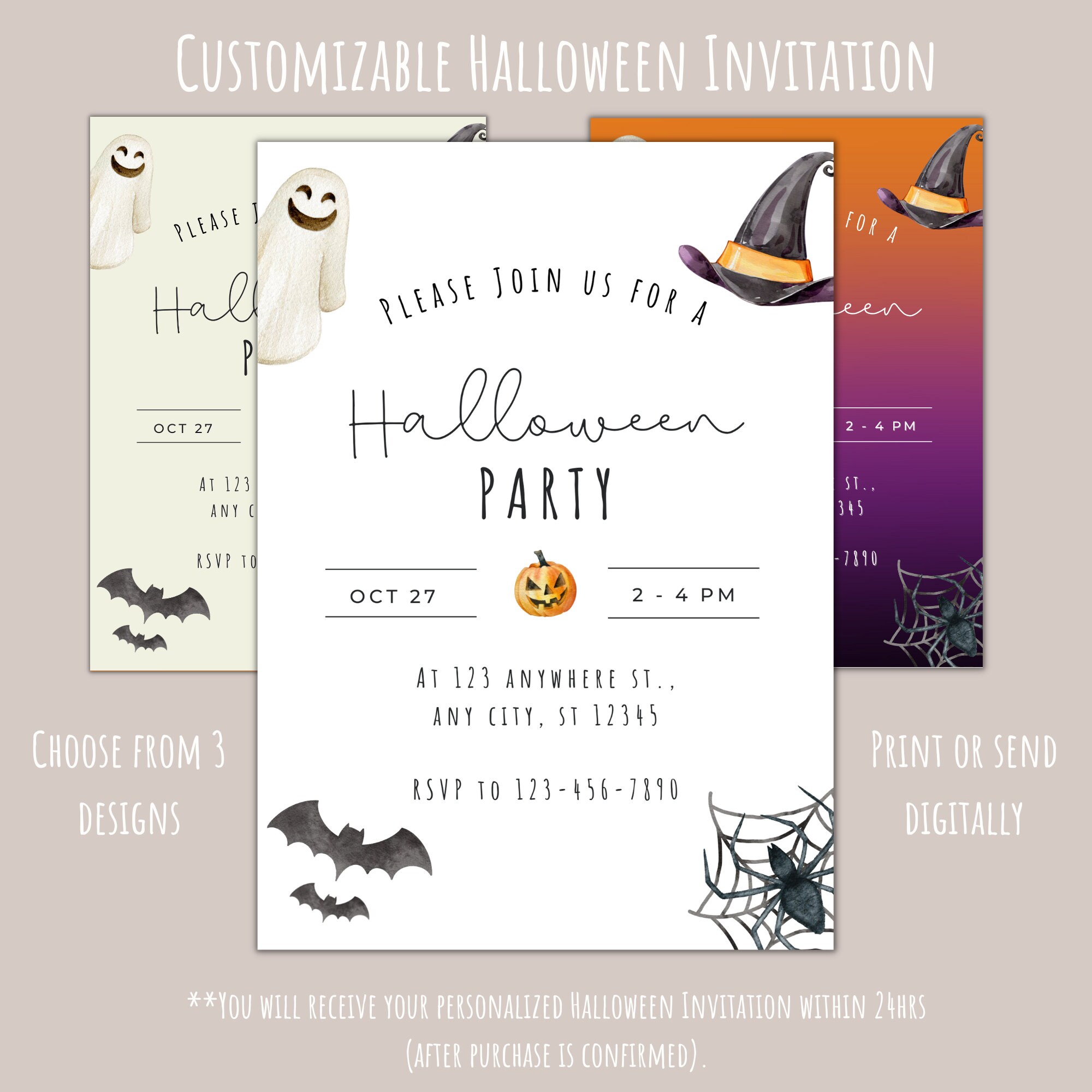 Halloween Invitation, Halloween Invite, Spooktacular Halloween ...