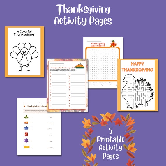 Printable Fall Activities for Kids Homeschool Worksheets - Etsy