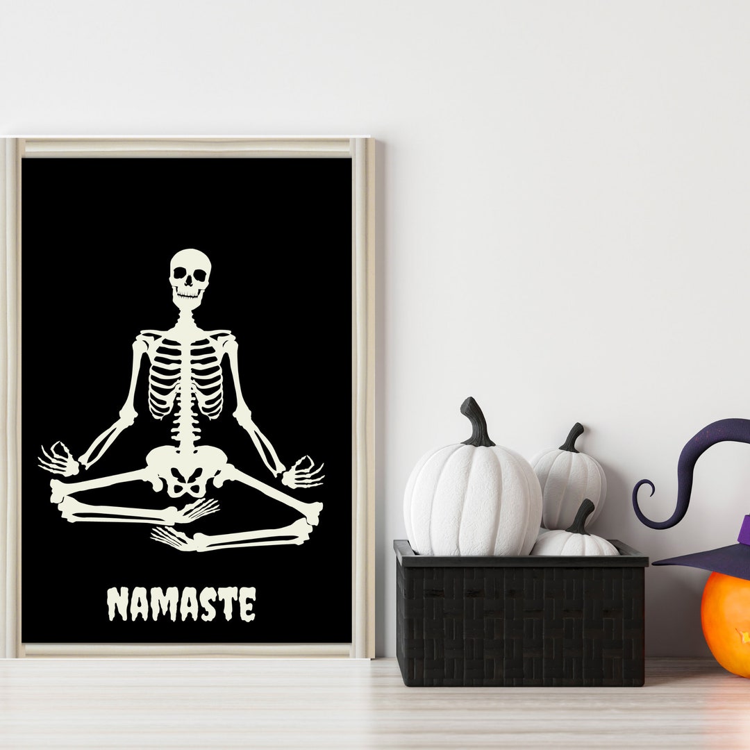 Skeleton Print Halloween Printable Wall Art Halloween - Etsy