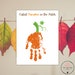 Fall Handprint Keepsake Art Fall Greeting Card Fall Craft - Etsy