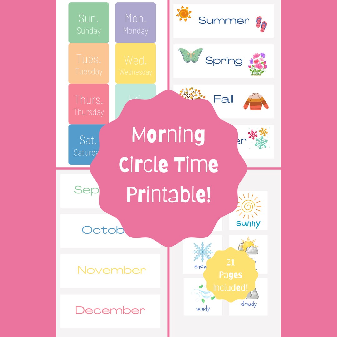 Morning Board Printable Activity Toddler Kids Homeschool - Etsy