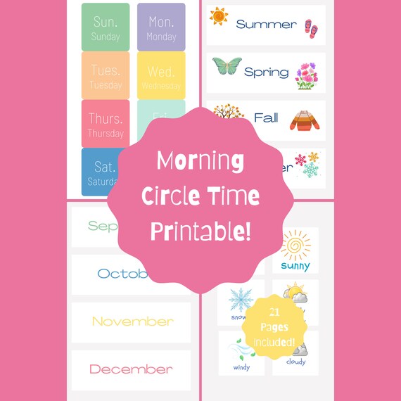 Morning Board Printable Activity Toddler Kids Homeschool - Etsy