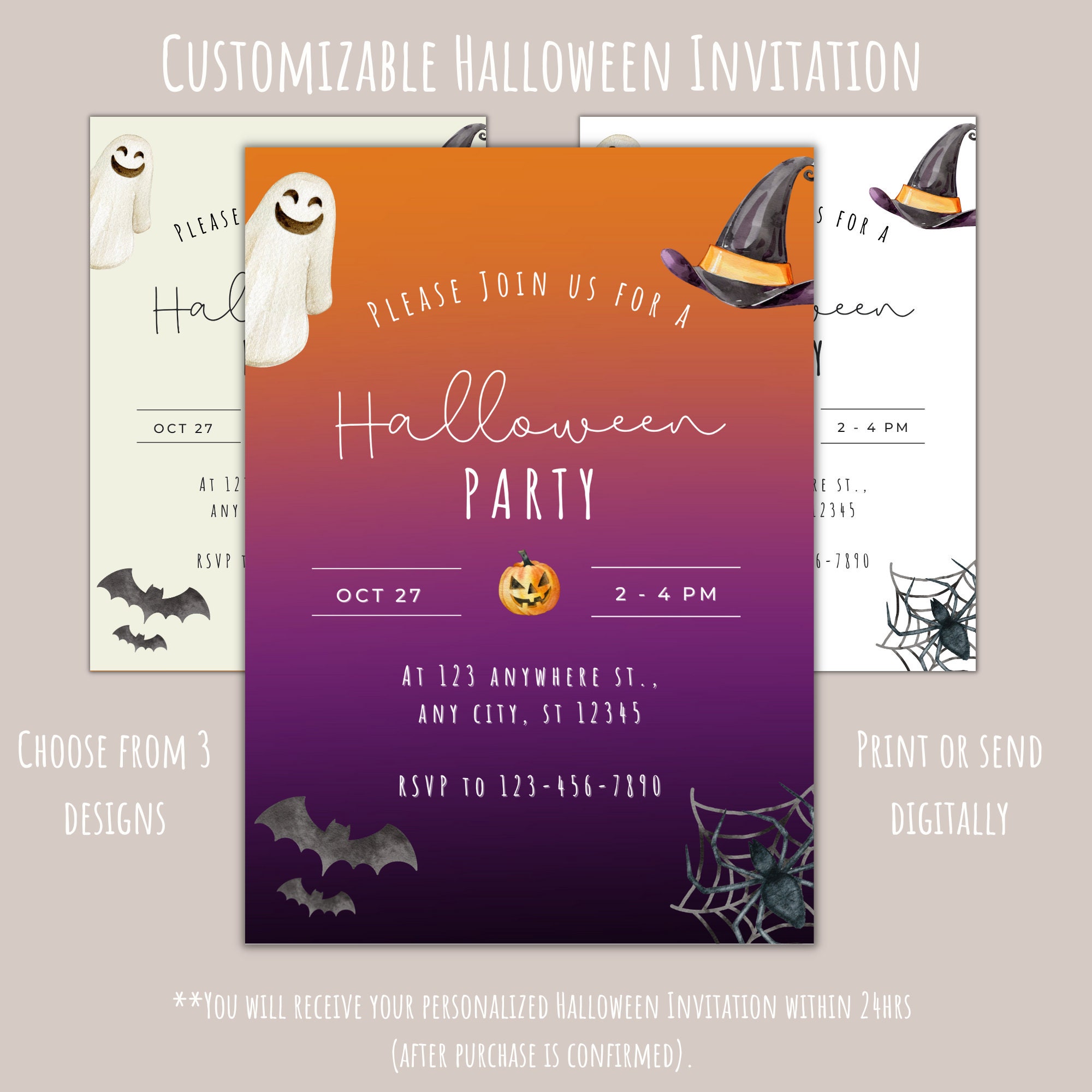 Halloween Invitation, Halloween Invite, Spooktacular Halloween ...