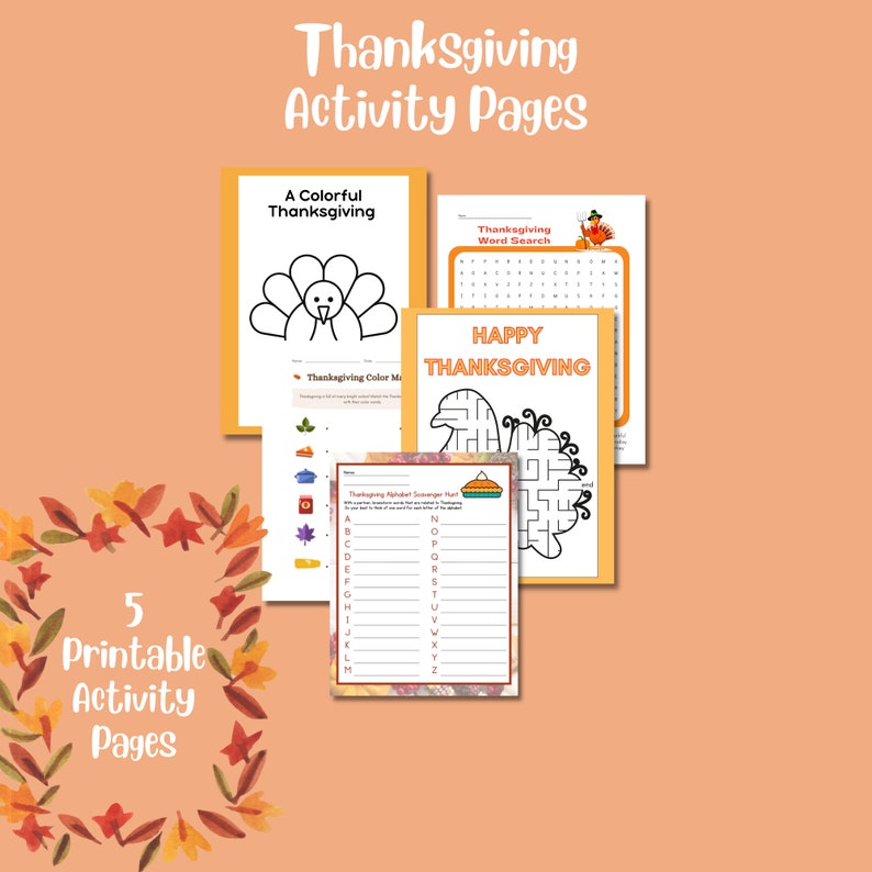 Printable Fall Activities for Kids Homeschool Worksheets - Etsy