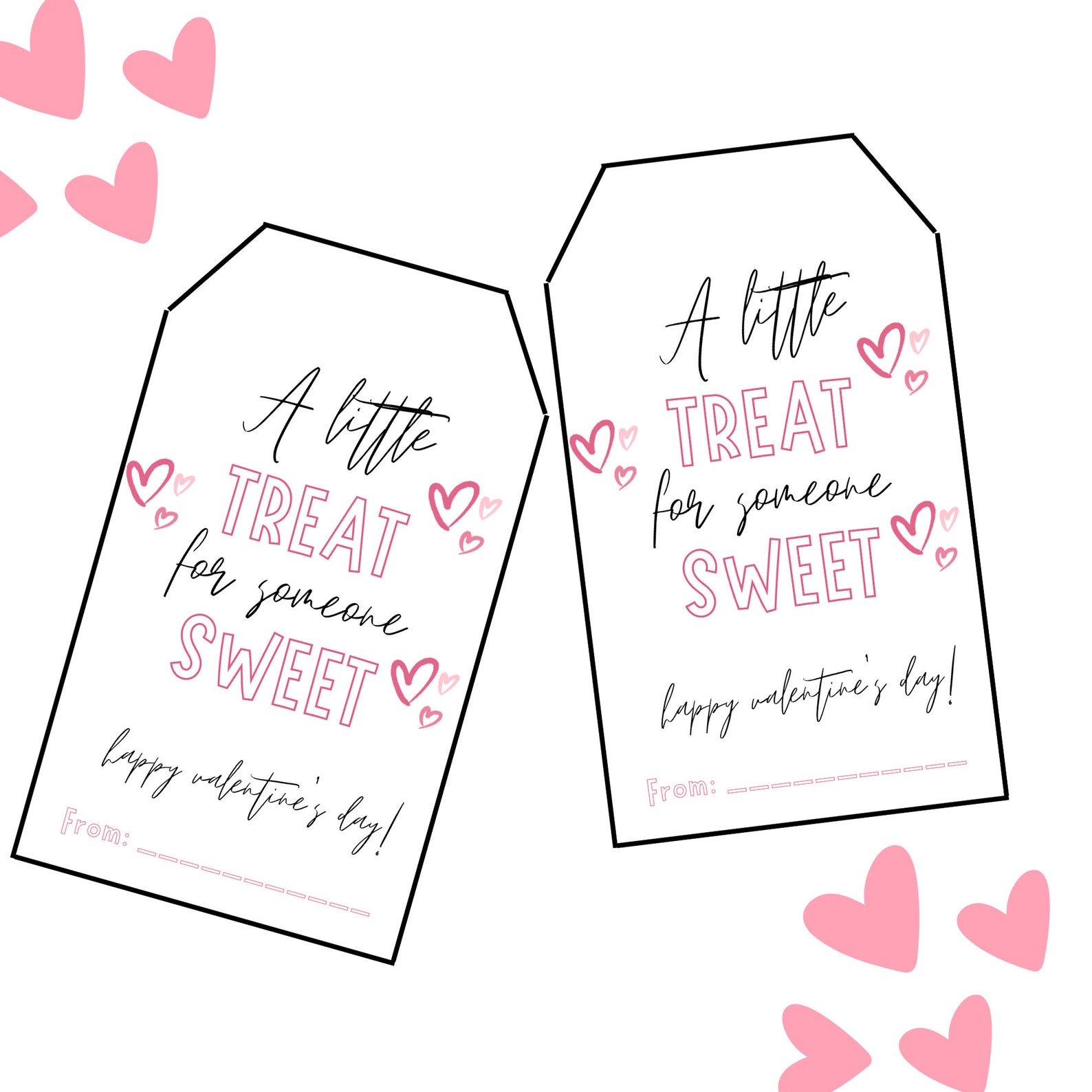 Valentines Day Gift Tags Gift Tags for Valentine's Day Printable PDF ...