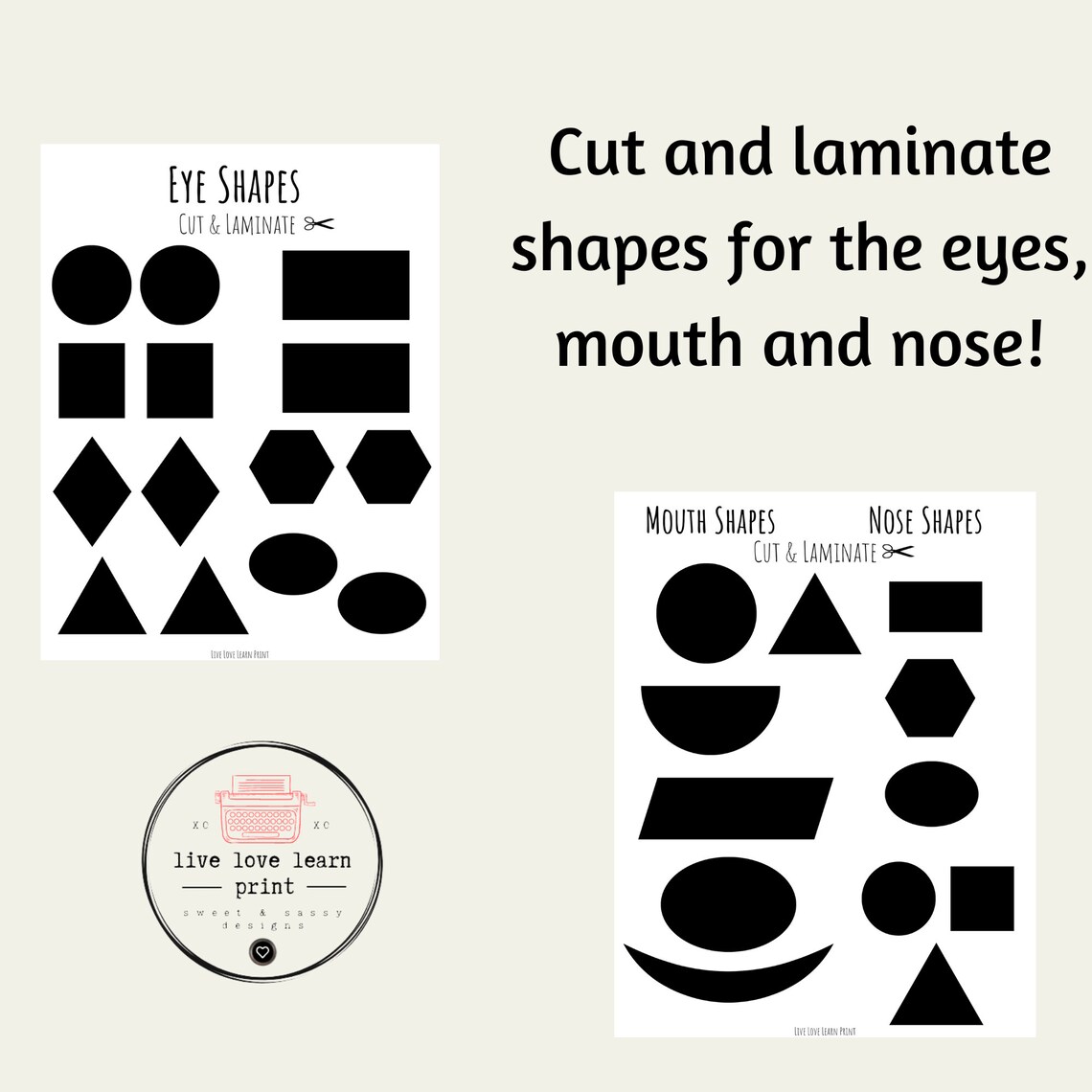 Jack-o-lantern Shapes Printable Activity Halloween Activity - Etsy