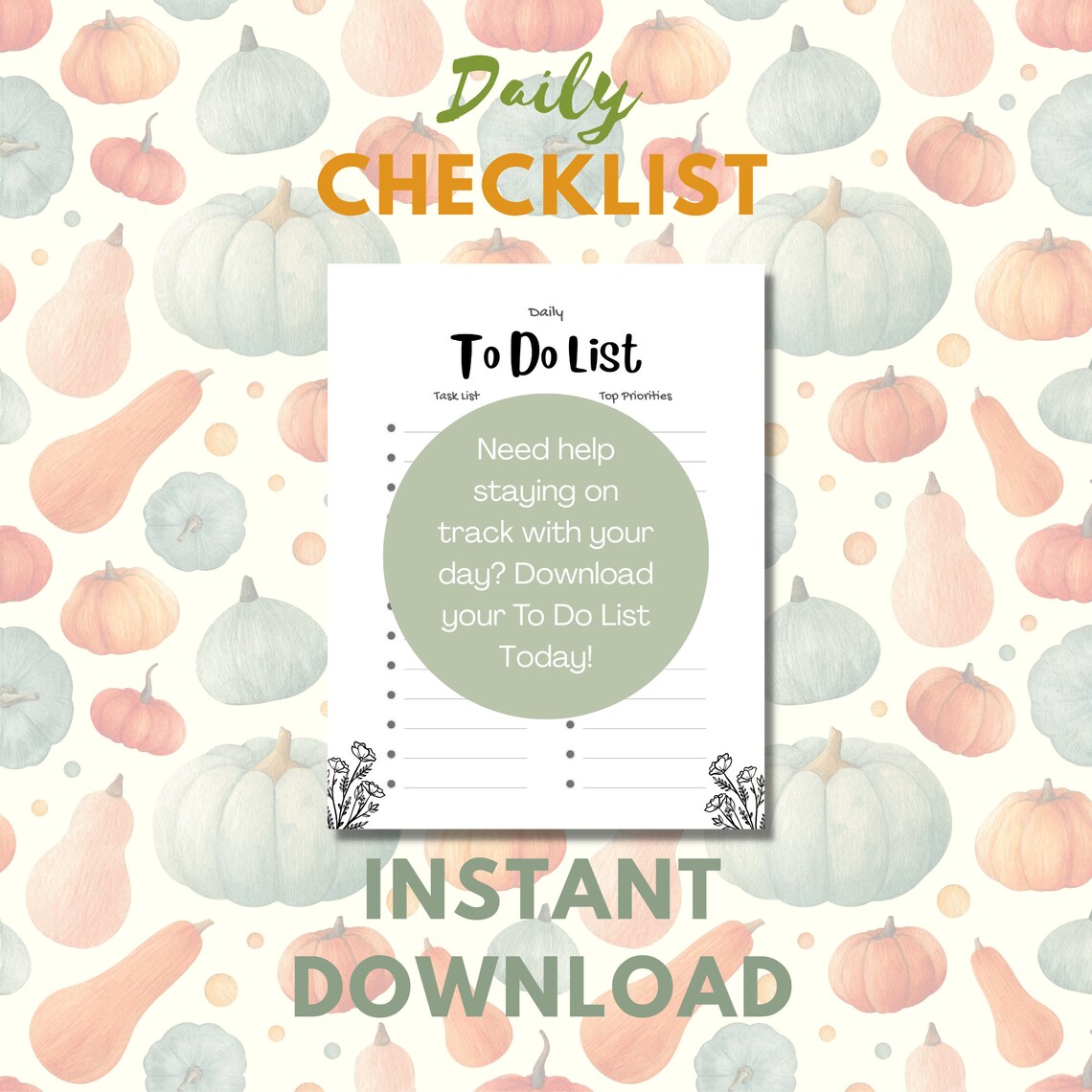 Printable to Do List Daily, Weekly To-do Pdf Planner Checklist A4 and ...