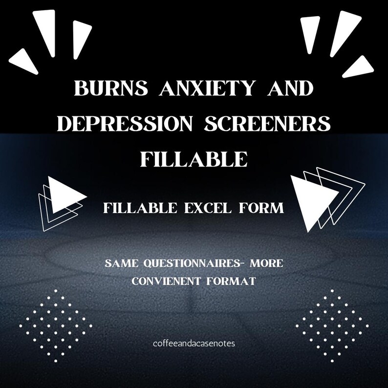 Burns Depression and Anxiety Scale- FILLABLE Form - Etsy