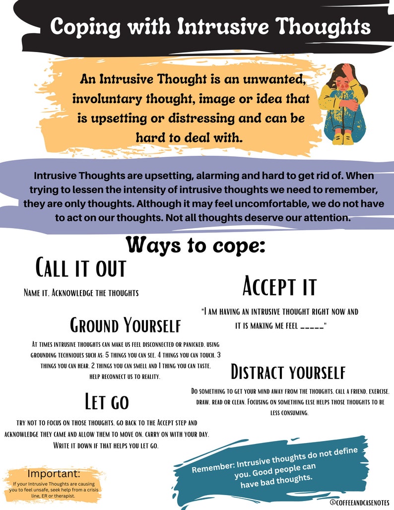 Coping With Intrusive Thoughts - Etsy