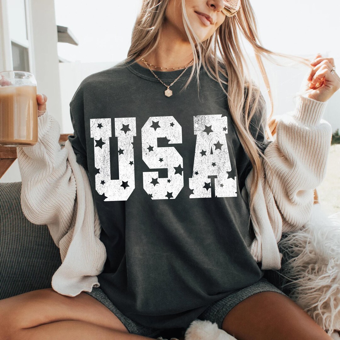 USA Distressed Stars Sublimation Design, 4th of July Shirt PNG, Grunge ...
