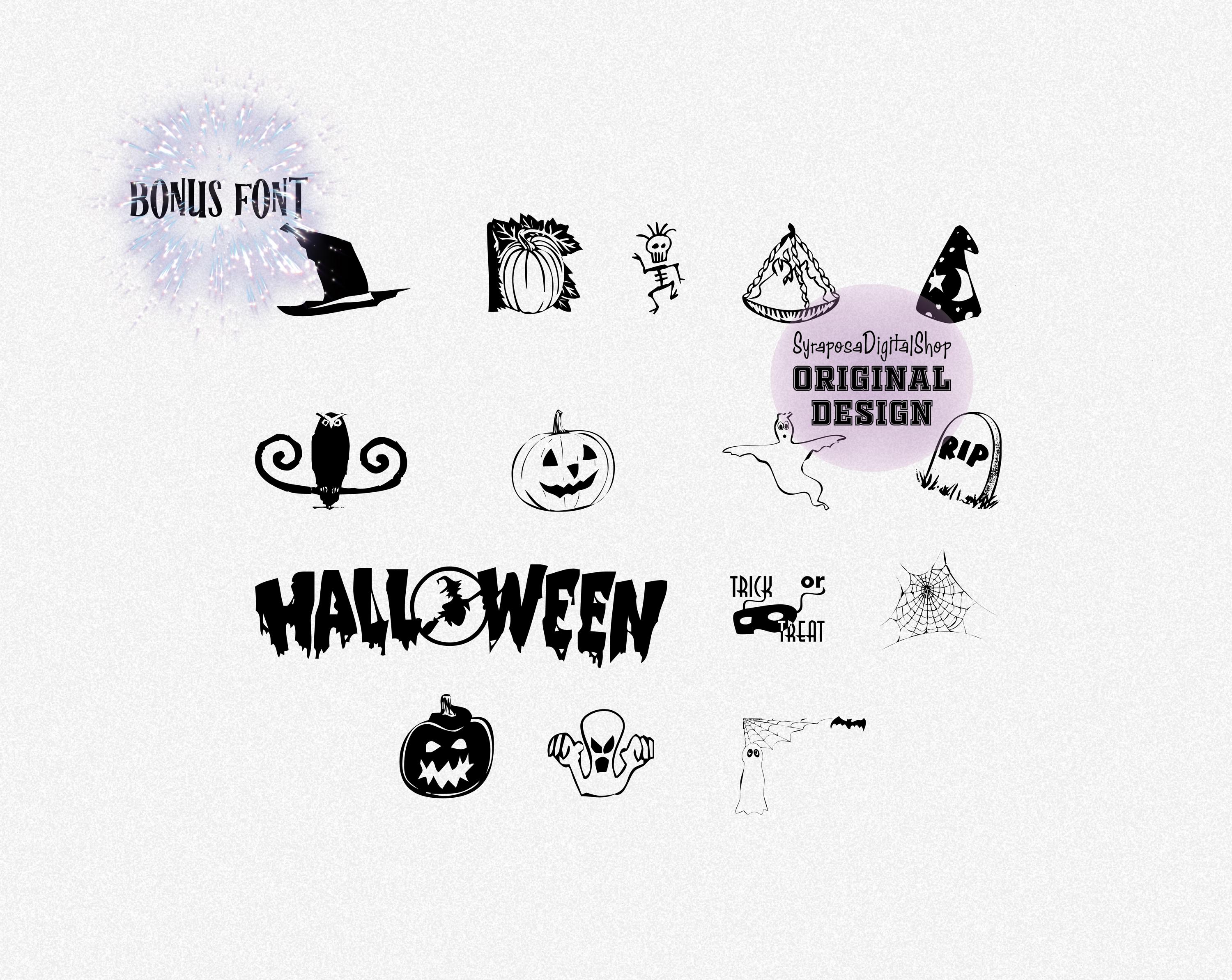 Halloween Movie Font Bundle | Spooky Horror Alphabet for Print | SVG ...