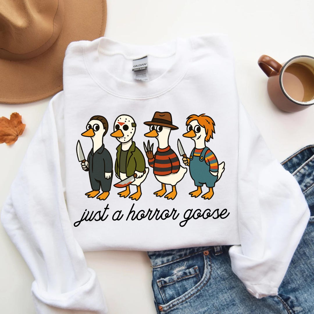 Funny Halloween Goose PNG, Horror Duck Sublimation Design, Just a ...