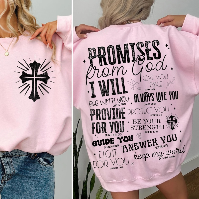 Promises From God PNG | Christian Sublimation Design | Bible Verse ...