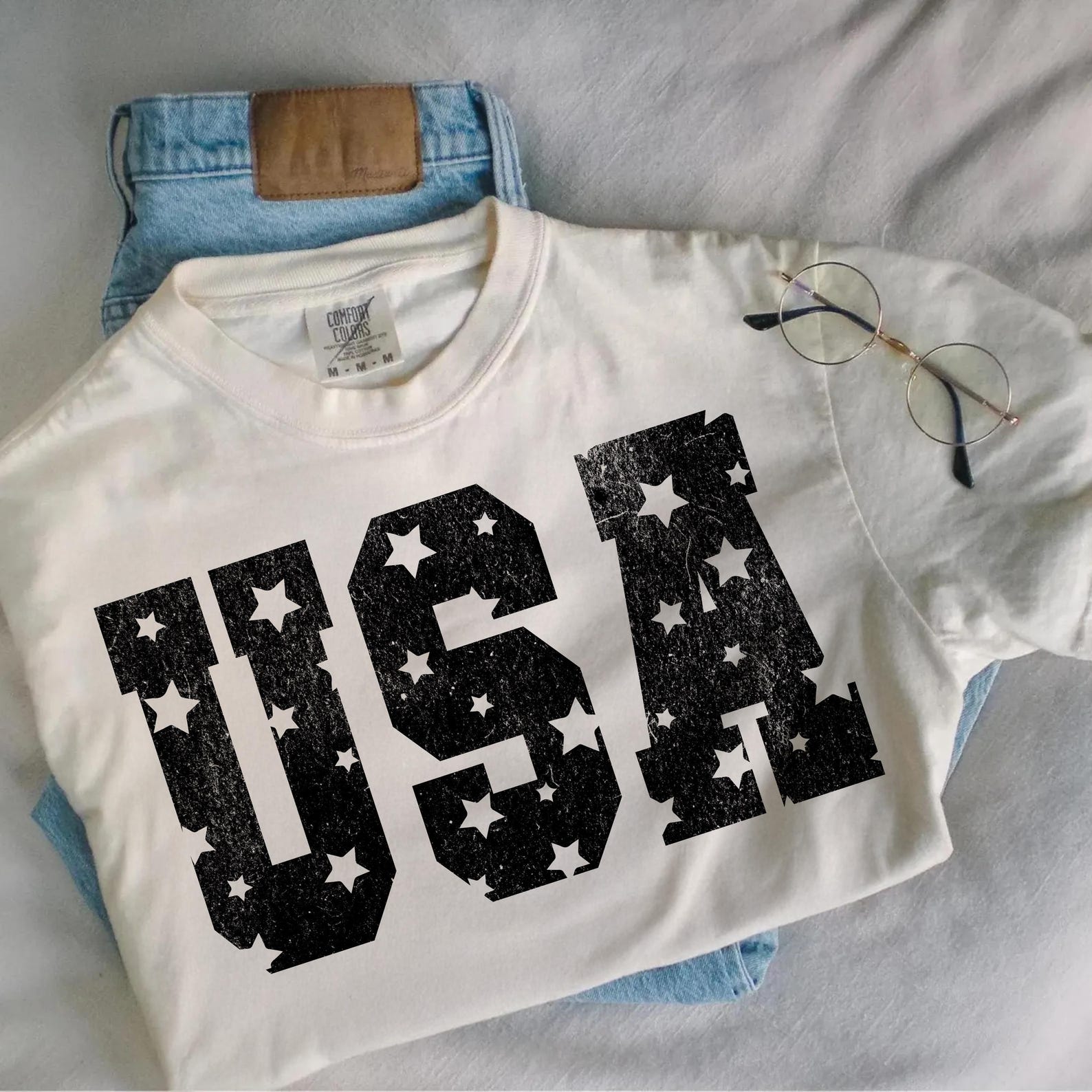 USA Distressed Stars Sublimation Design, 4th of July Shirt PNG, Grunge ...