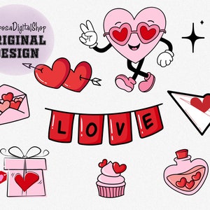 Valentines Day Alphabet PNG, Valentines Doodle, Valentines Letters ...