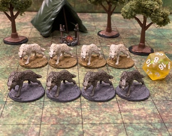 Icewolf Dire Winter Wolf Miniature for Tabletop Games Like - Etsy