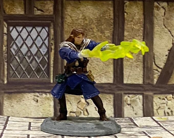 Painted Elf Half Elf Wizard Sorcerer Spellcaster Miniature for DND D&D ...