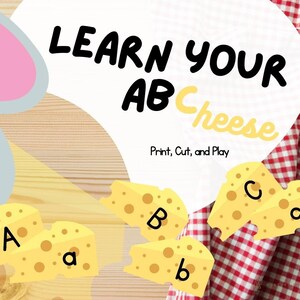 Learn Your Abcheese Alphabet Matching Game Fun Learning - Etsy