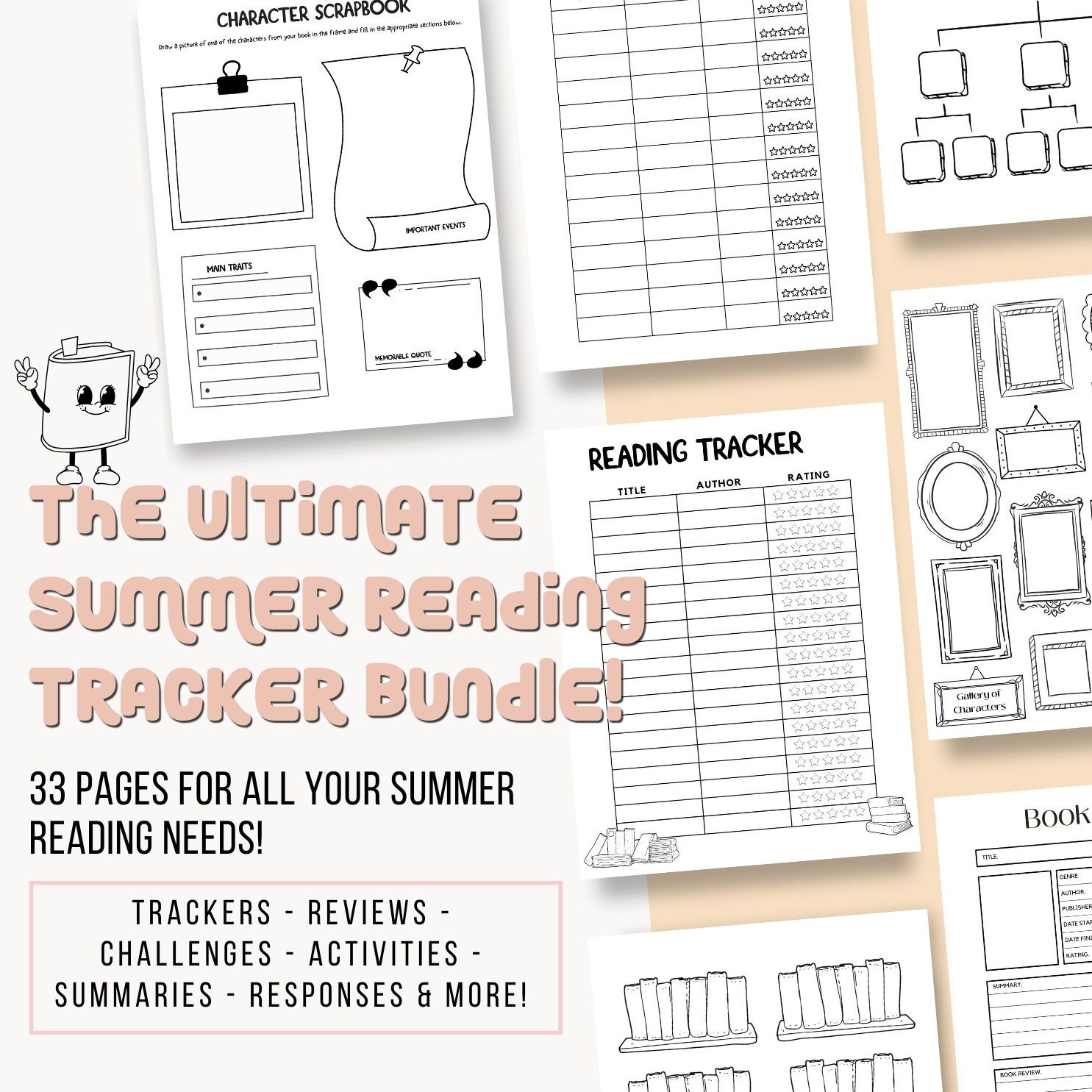 The Ultimate Summer Reading Bundle Track, Review, Retell,summarize ...