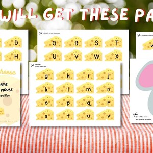 Learn Your Abcheese Alphabet Matching Game Fun Learning - Etsy