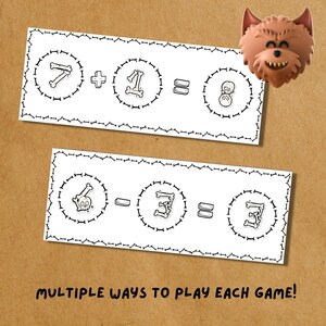 Halloween Math Game Printable, Counting 1-20, Comparing Numbers, Number ...