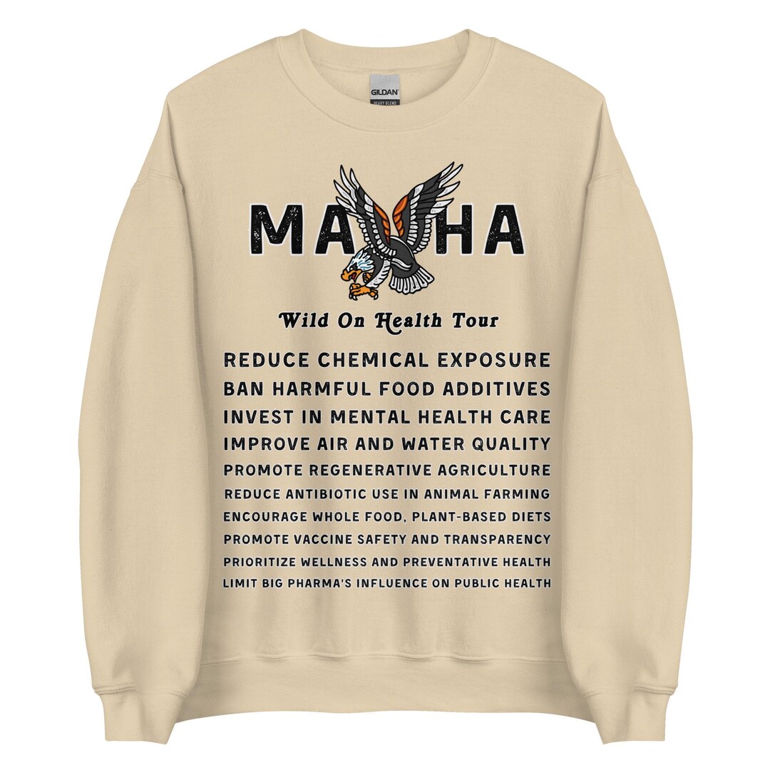 MAHA Make America Healthy Again Sweatshirt With List of RFK Jr's Plans ...