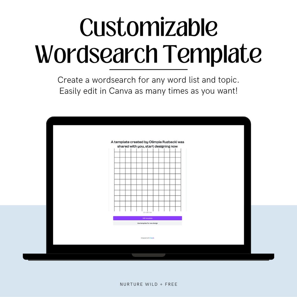 Editable Wordsearch, Customize Your Own Word Search With This Template ...