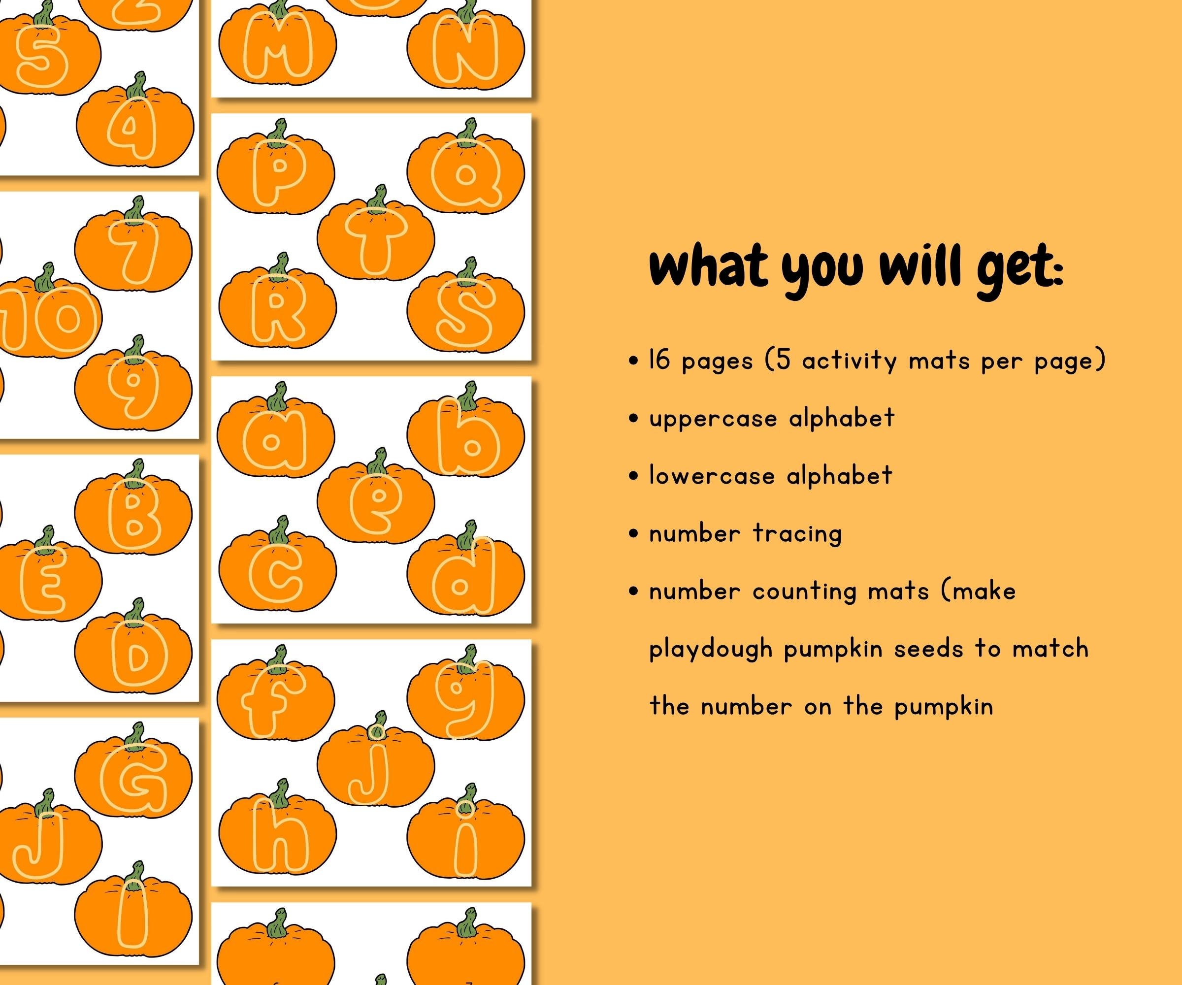 Pumpkin Play Dough Activity for Kids, Play Doh Learning Game, Fall ...