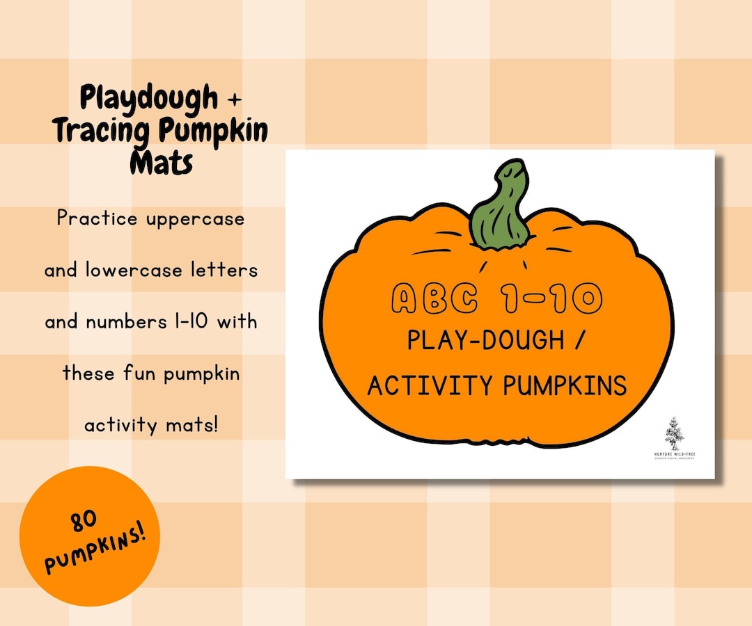 Pumpkin Play Dough Activity for Kids, Play Doh Learning Game, Fall ...
