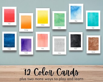 Spanish Color Flashcards Español Colores Tarjetas (Download Now) - Etsy