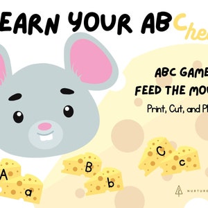 Learn Your Abcheese, Alphabet Matching Game, Fun Learning Printable ...