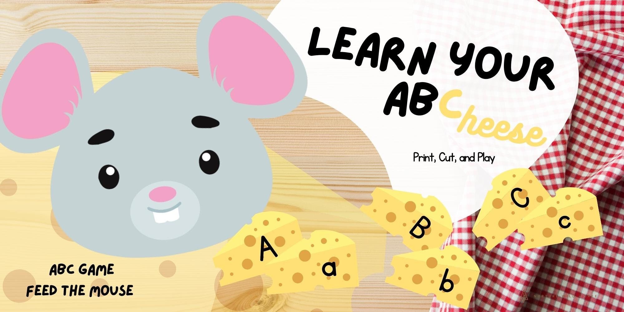 Learn Your Abcheese Alphabet Matching Game Fun Learning - Etsy