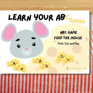 Learn Your Abcheese Alphabet Matching Game Fun Learning - Etsy