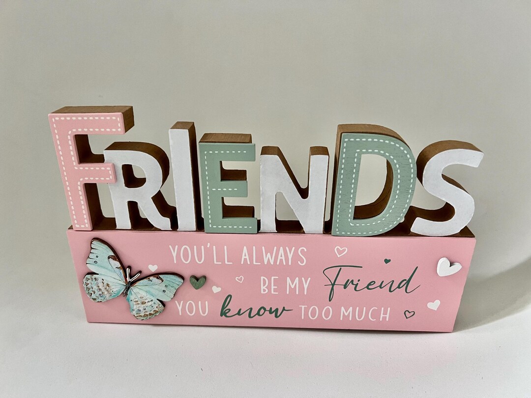 Friends Plaque With Butterfly - Etsy