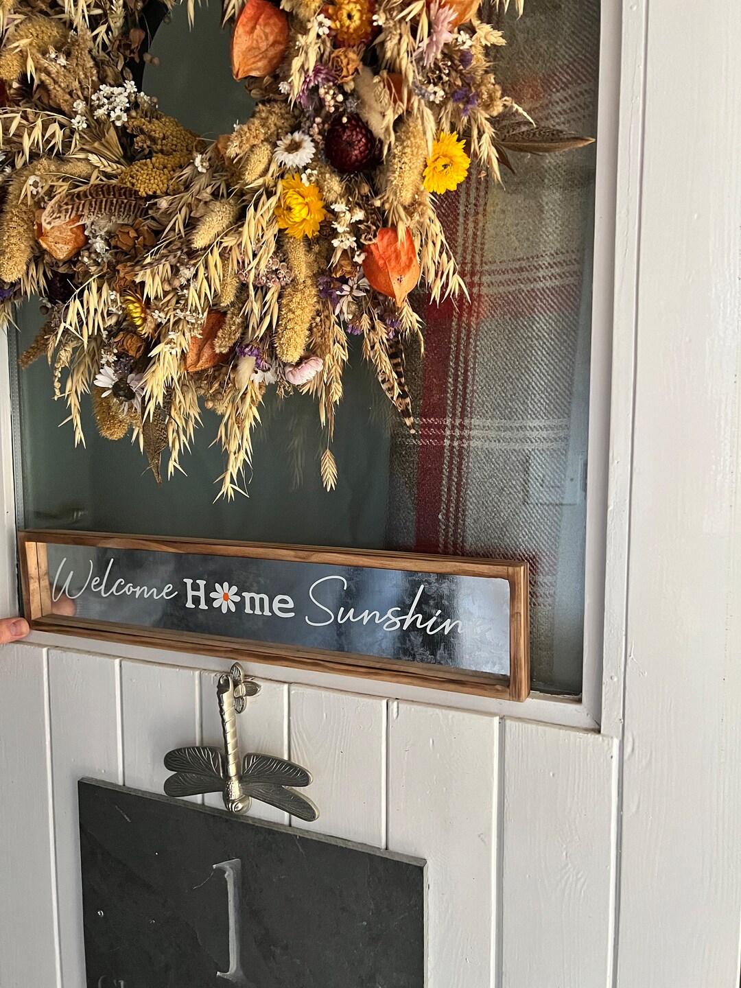 Welcome Home Sunshine Wooden Frame Metal Plaque - Etsy