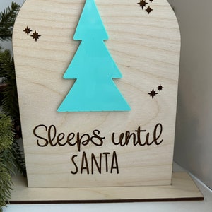 Sleeps Until Santa Visits SVG Digital Download, Dry Erase Santa ...