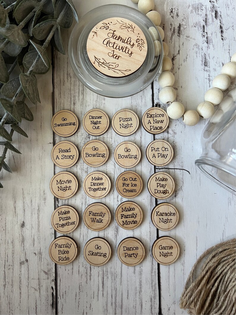 Family Activity Jar SVG, Digital Download, Family Night Tokens, Family ...