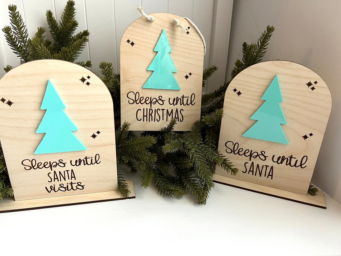 Sleeps Until Santa Visits SVG Digital Download Dry Erase - Etsy