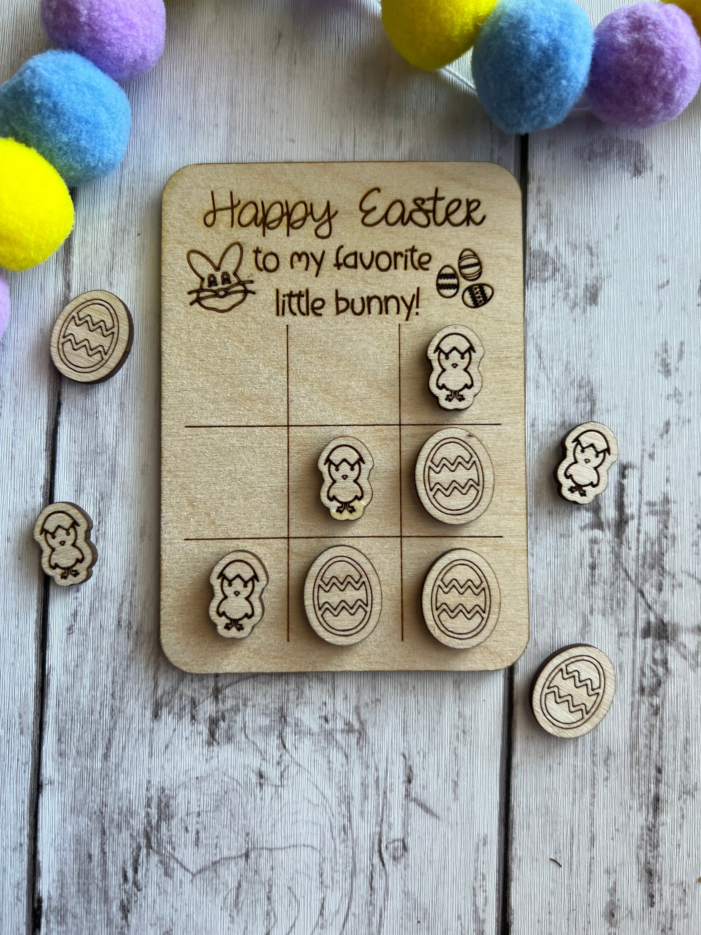 Easter Tic Tac Toe SVG ONLY Bunny Eggs Carrots Laser Cut - Etsy